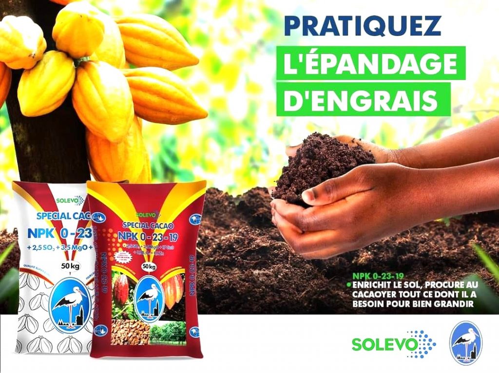Engrais granulé NPK 0-23-19 50 kg – Spécial Cacao – TmBusiness