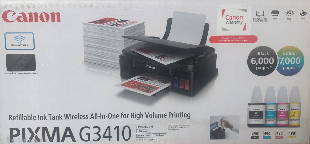 CANON Imprimante couleur PIXMA G3410 – TmBusiness