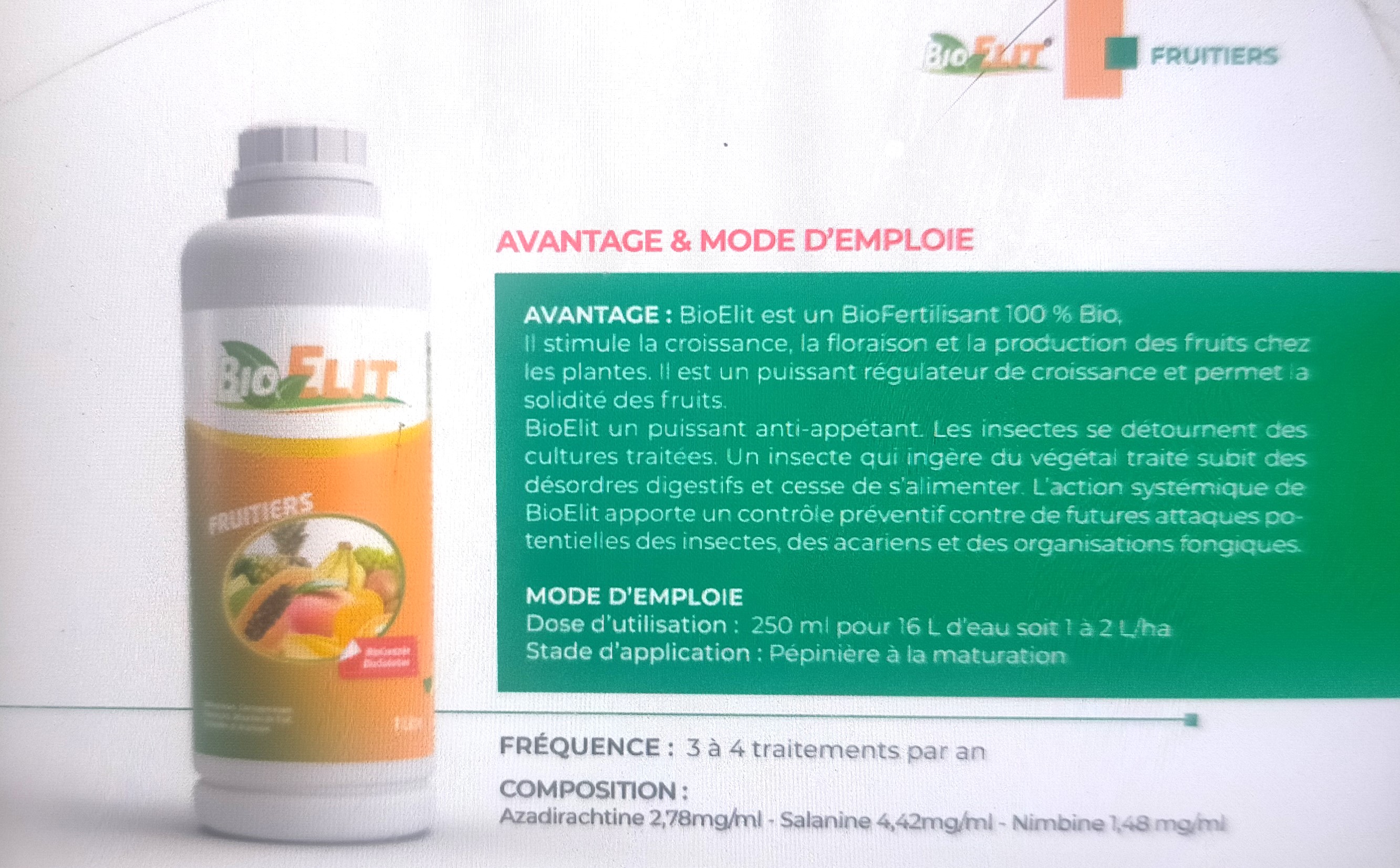 Insecticide liquide 100% Bio BIOELIT 1 litre – Ananas – TmBusiness