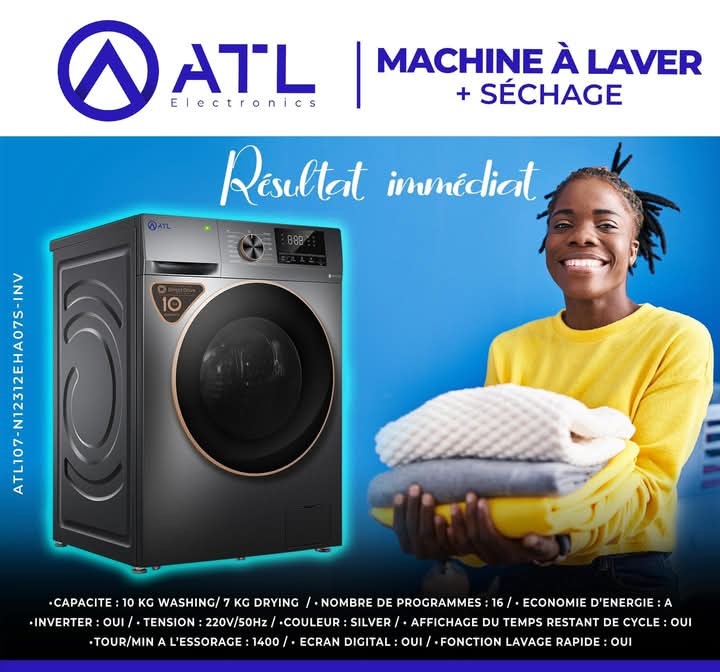 ATL Machine à laver et sécher 17 kg ATL107-N12312EHA07S-INV A Ecran ...