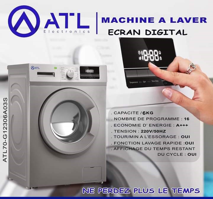 ATL Machine à laver 6 kg ATL70-G12306A03 S A+++ Ecran digital 220 V ...