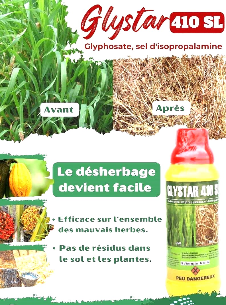 Herbicide liquide total GLYSTAR 410 SL 1 litre – Toutes les cultures ...